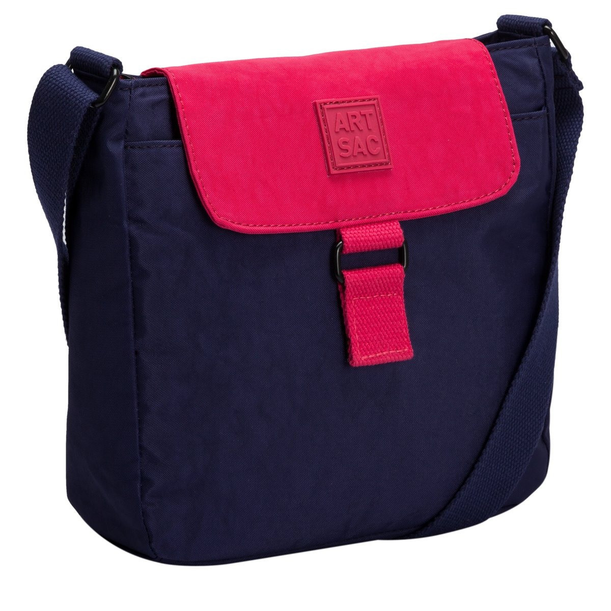 Square Nylon Zip Top Crossbody Bag