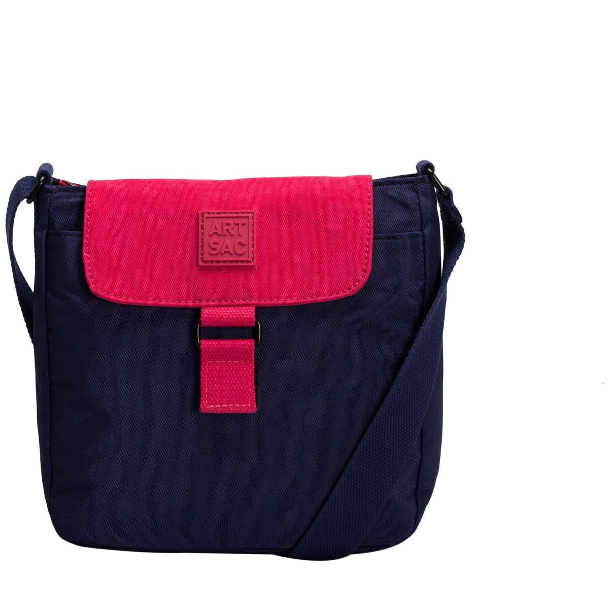 Square Nylon Zip Top Crossbody Bag