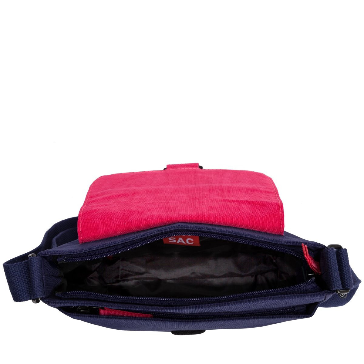 Square Nylon Zip Top Crossbody Bag