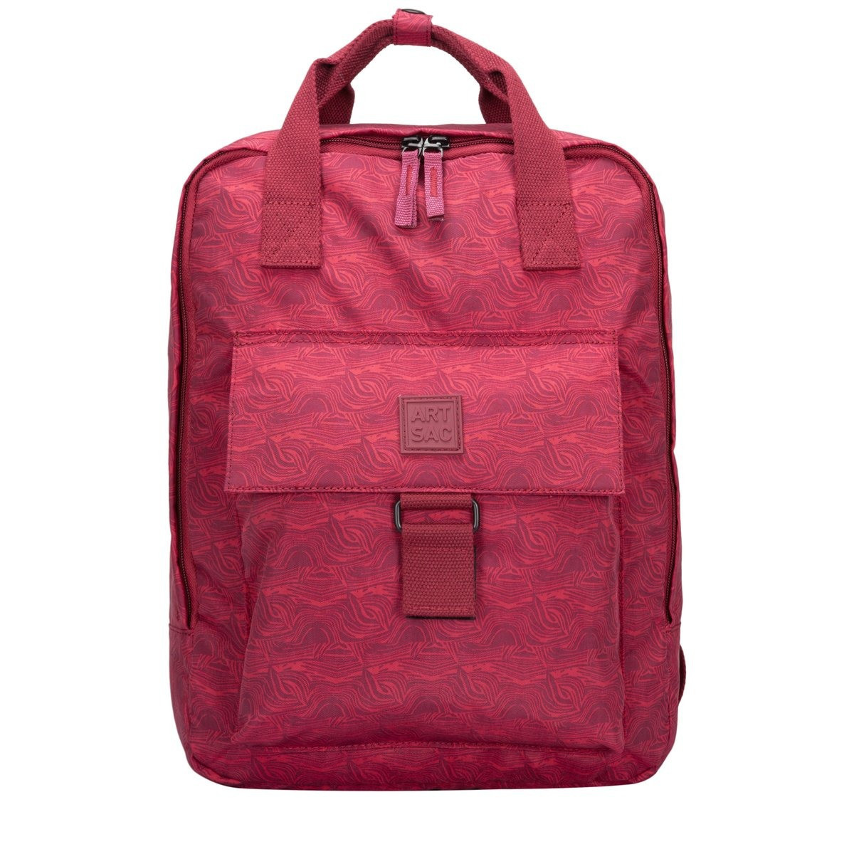 Zip Top Squared Front Pocketed Backpack